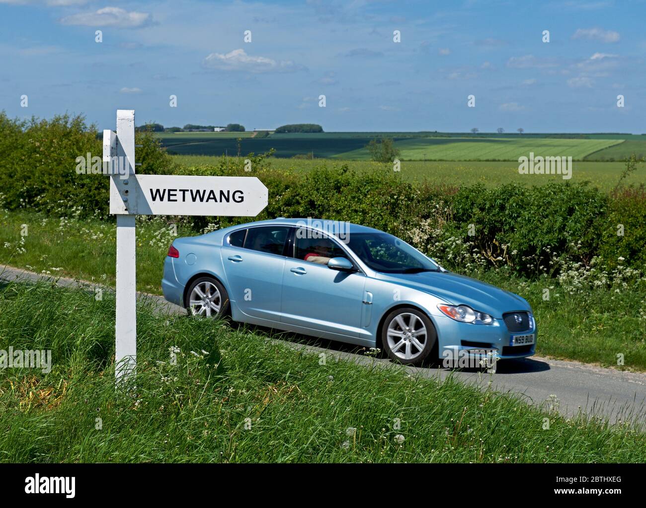 Road sign - Wetwang - on minor road near Huggate, Yorkshire Wolds, East ...