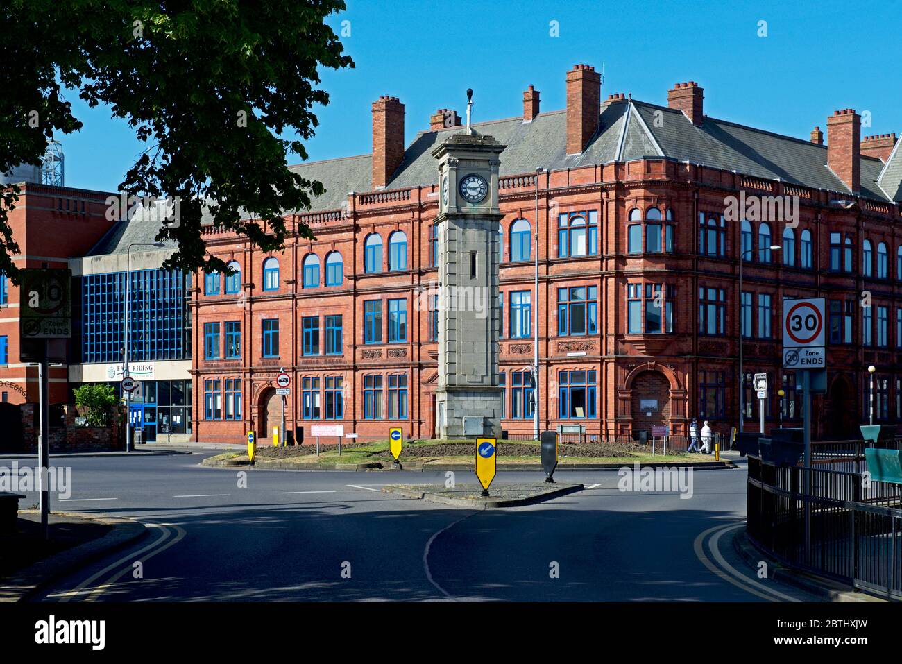 The clock-tower in the centre of Goole, East Yorkshire, England UK ...