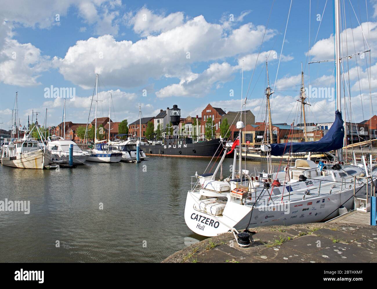 Boats moored in Hull Marina, East Riding of Yorkshire, England UK Stock ...