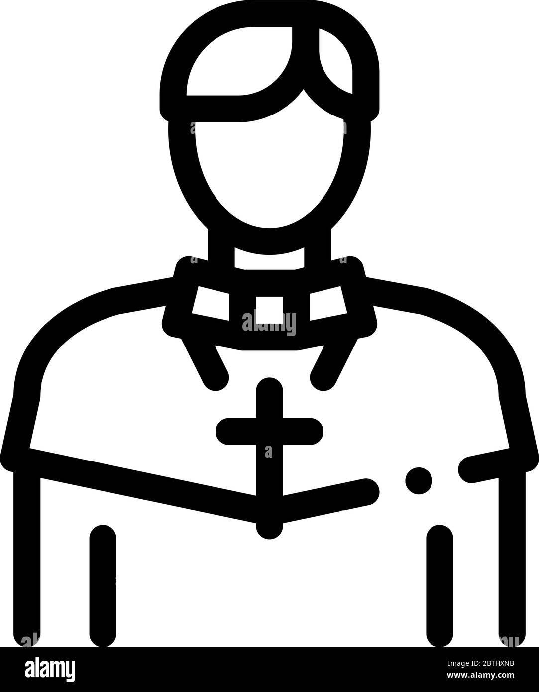 christian monk icon vector outline illustration Stock Vector Image ...