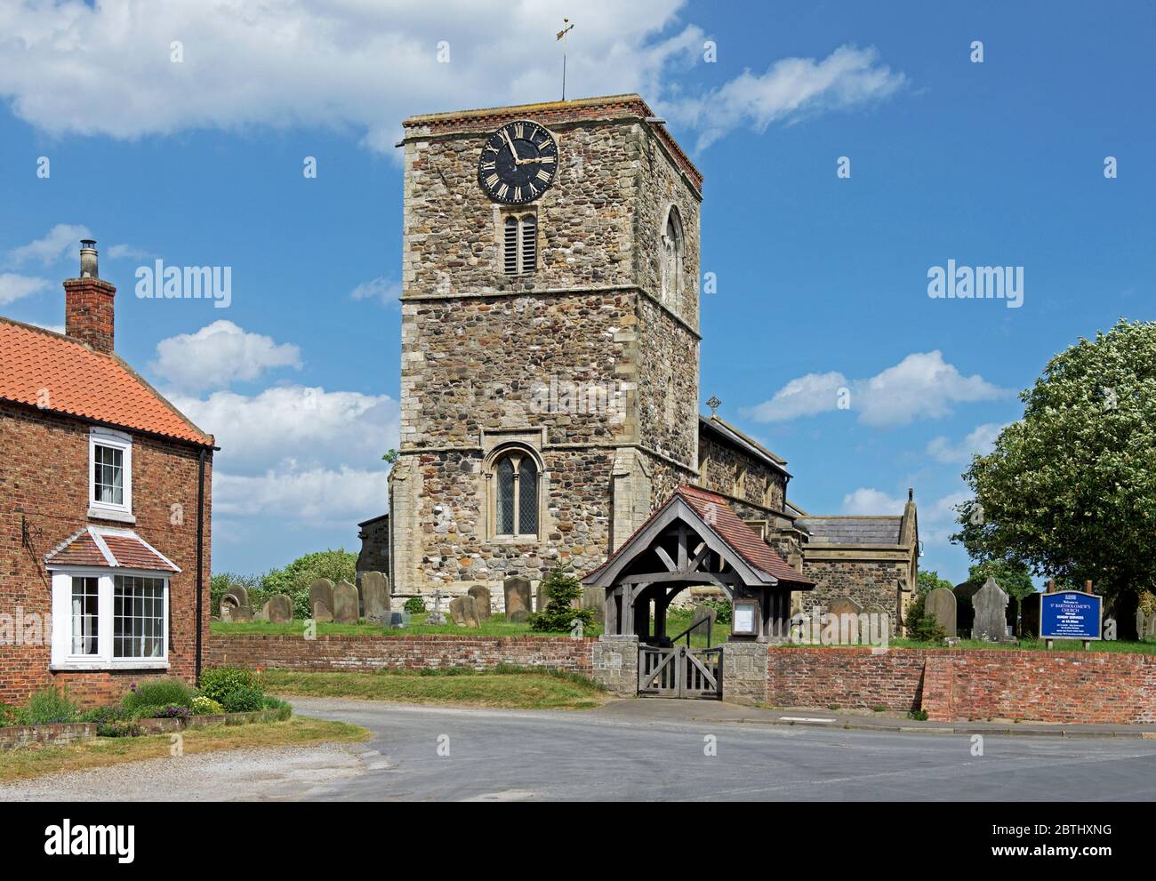 St Bartholomew's Church in the village of Aldbrough, East Yorkshire ...