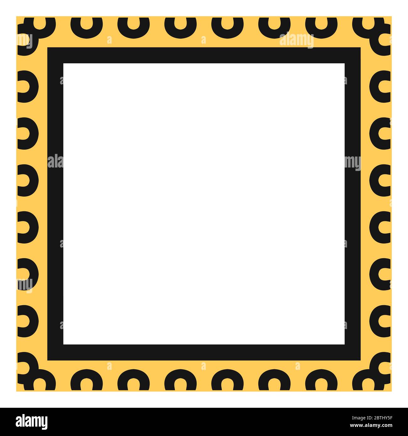Colored frame, blank background vector design in yellow and black ...