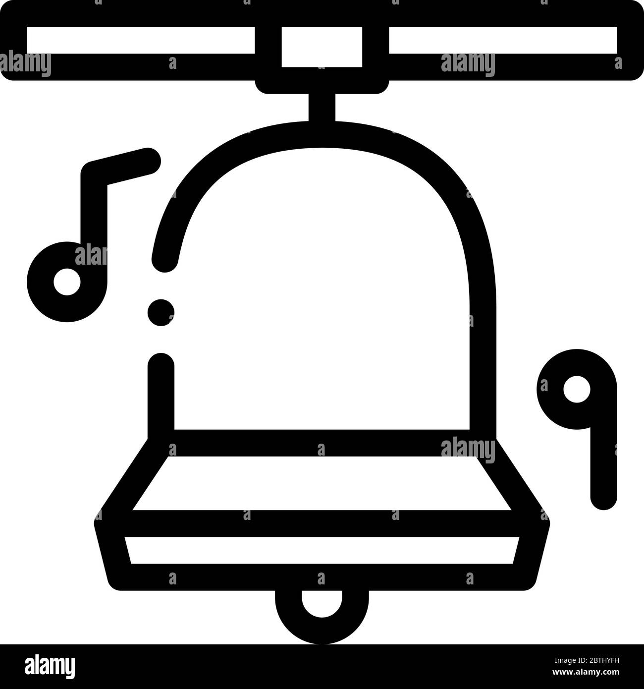 church bells icon vector outline illustration Stock Vector Image & Art ...