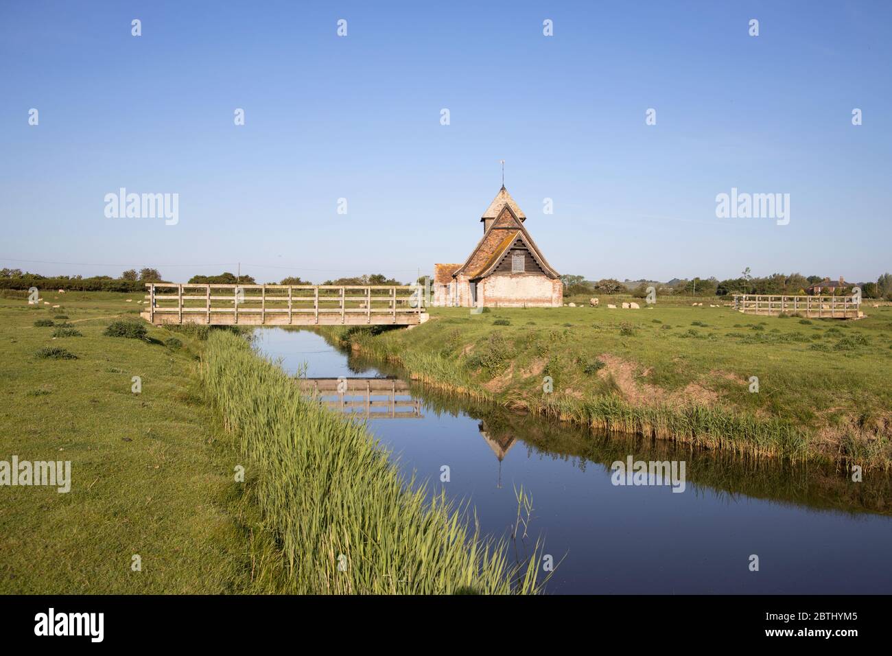 St Thomas a Becket church at fairfield in the romney march kent Stock ...
