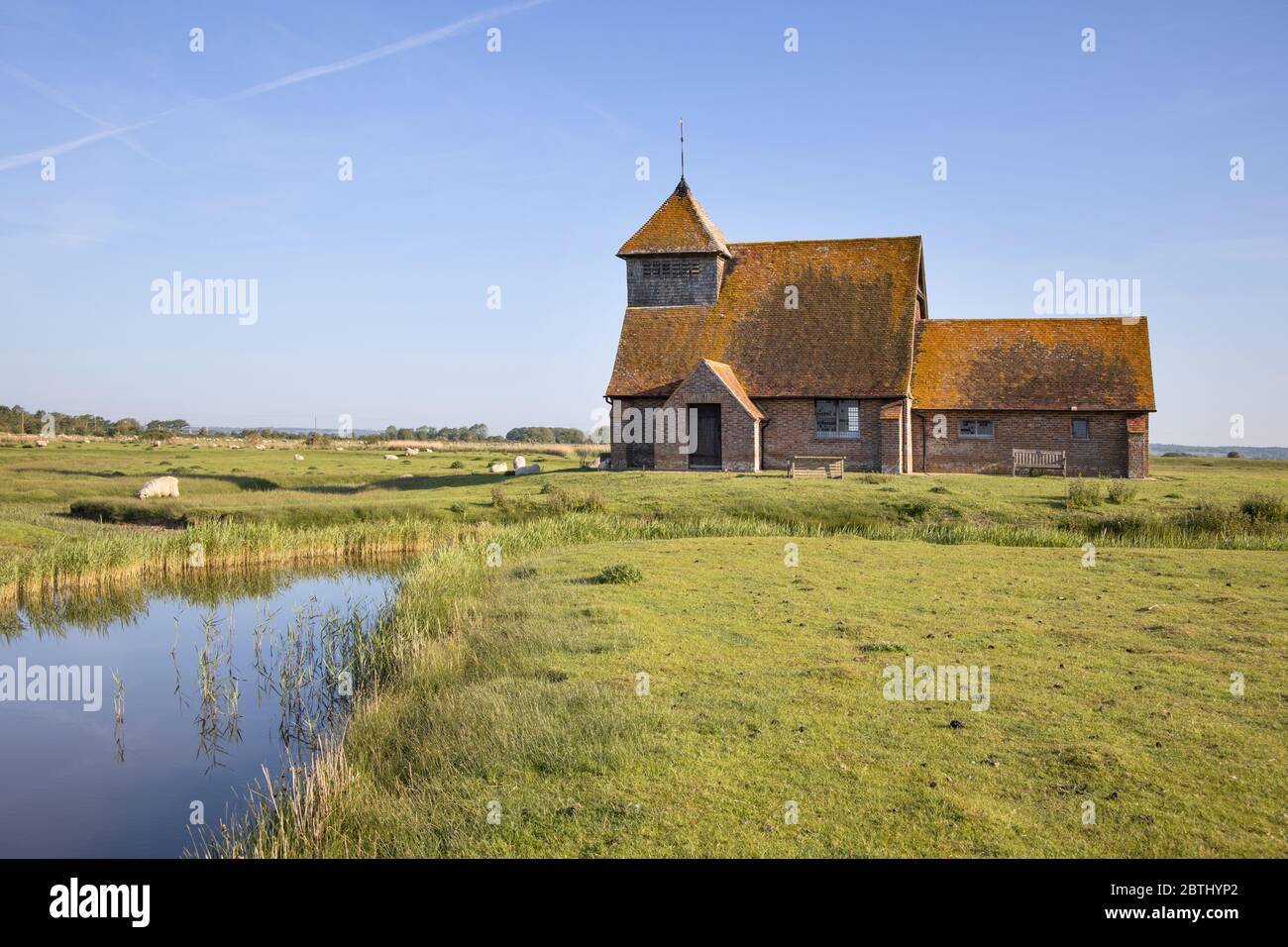 St Thomas a Becket church at fairfield in the romney march kent Stock ...