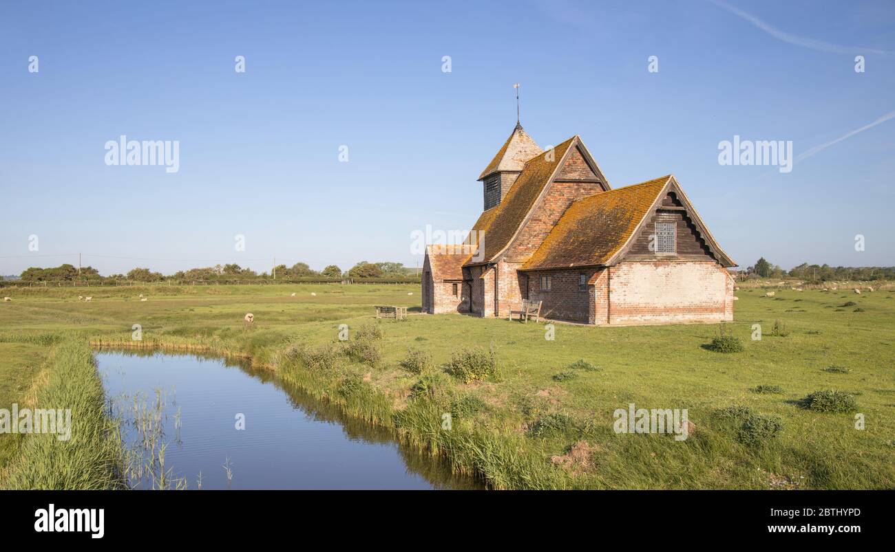 St Thomas a Becket church at fairfield in the romney march kent Stock ...