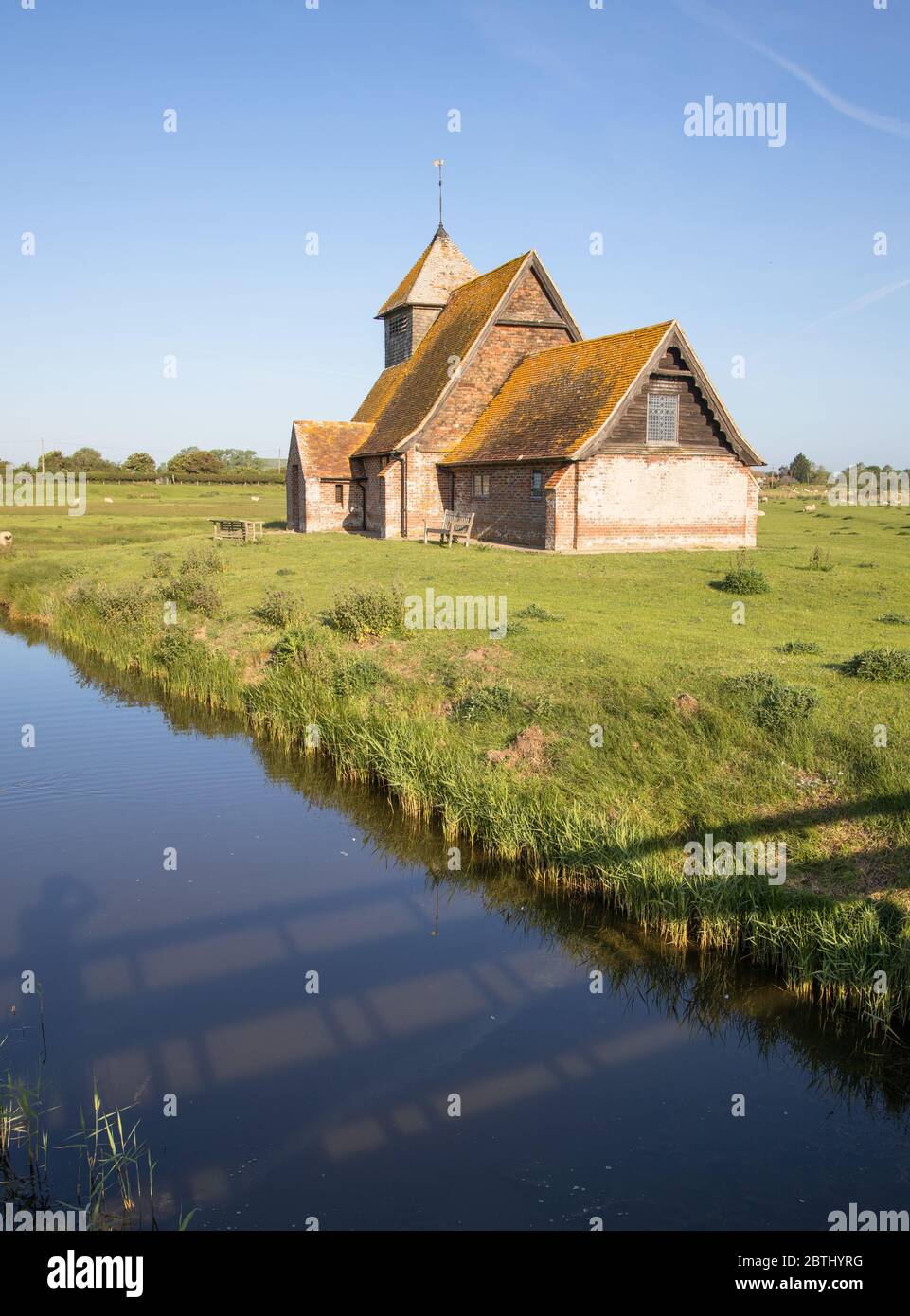 St Thomas a Becket church at fairfield in the romney march kent Stock ...