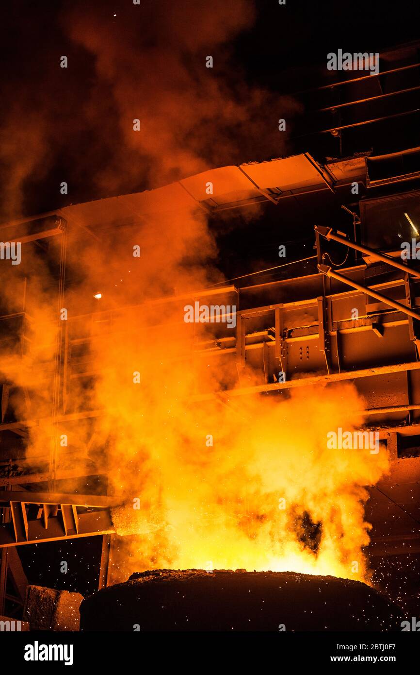 Tata Steel Scunthorpe - Heavy End - Steel Production Stock Photo - Alamy