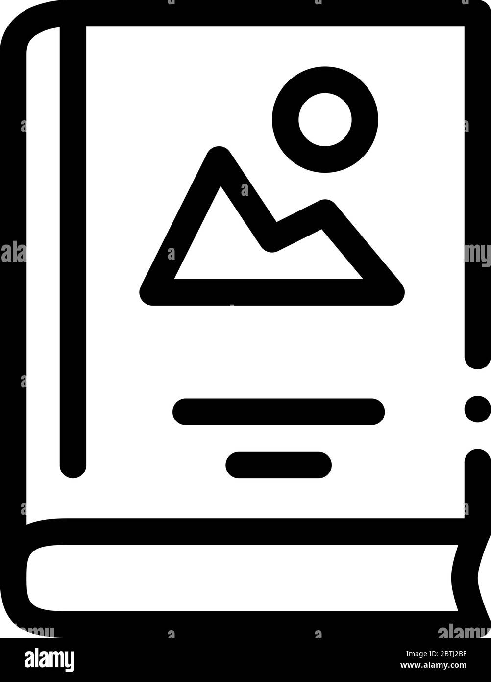 color printed book icon vector outline illustration Stock Vector Image ...