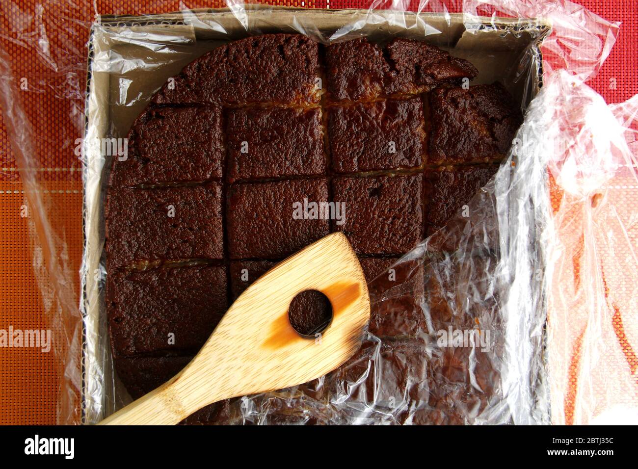 Photo of Filipino snack food called Bibingka Malagkit or rice cake made ...