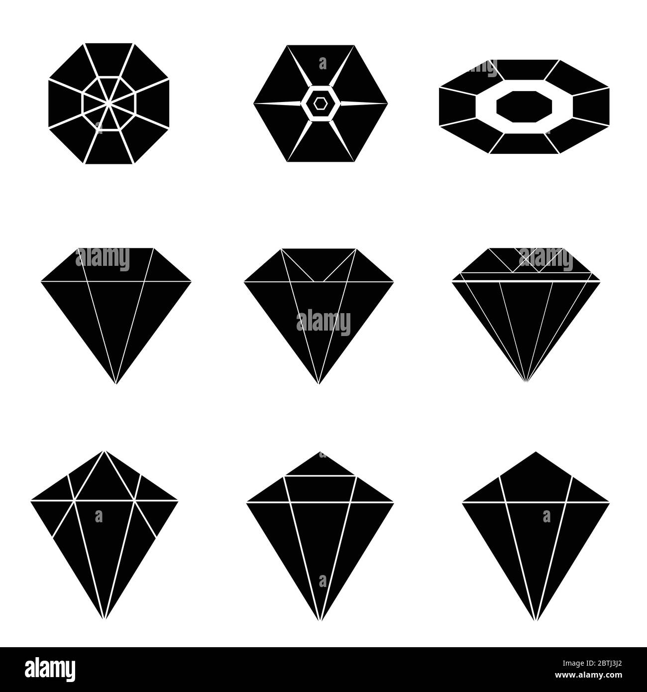diamonds black vector illustration Stock Vector Image & Art - Alamy