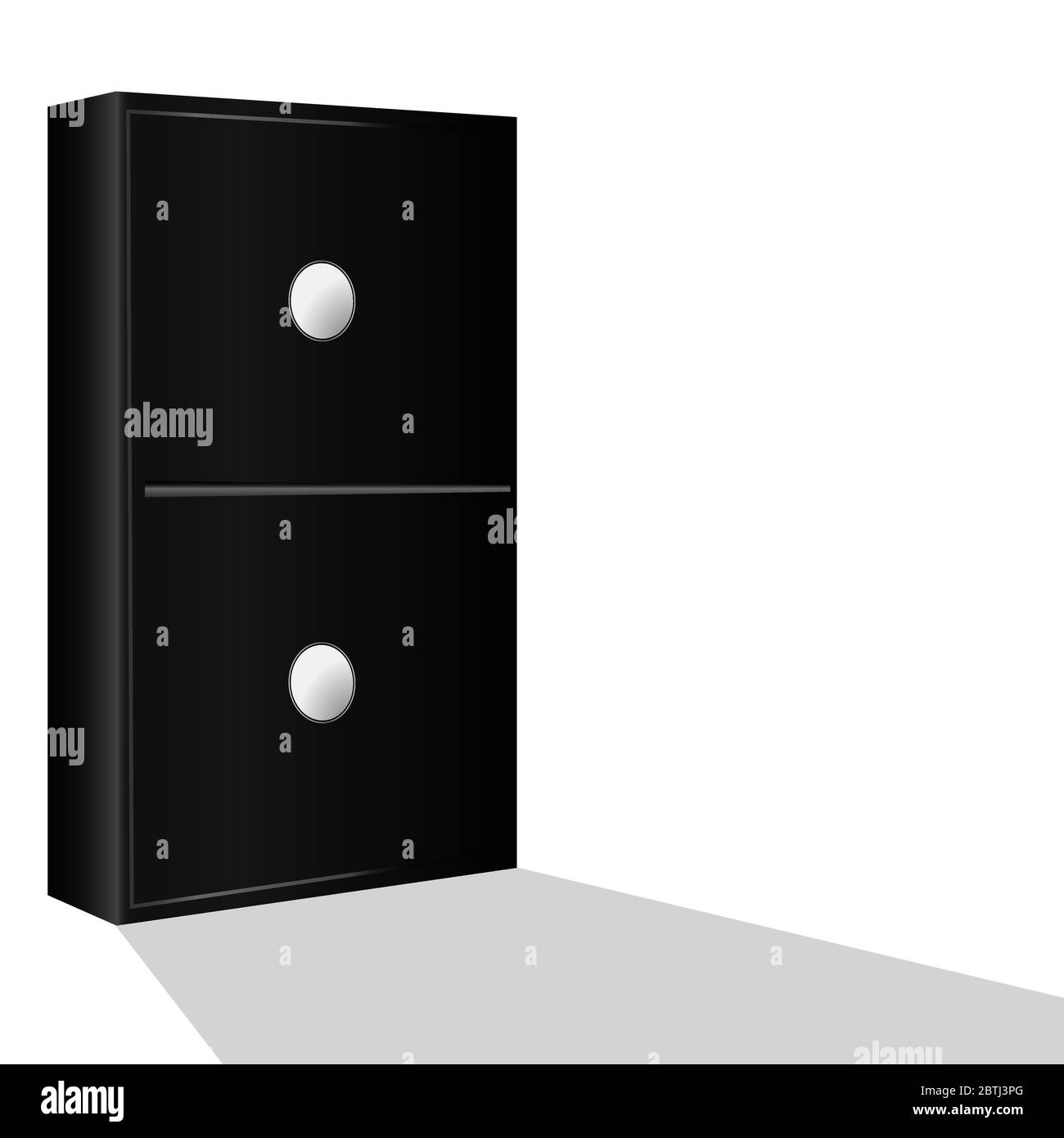domino one one vector illustration on white background Stock Vector ...