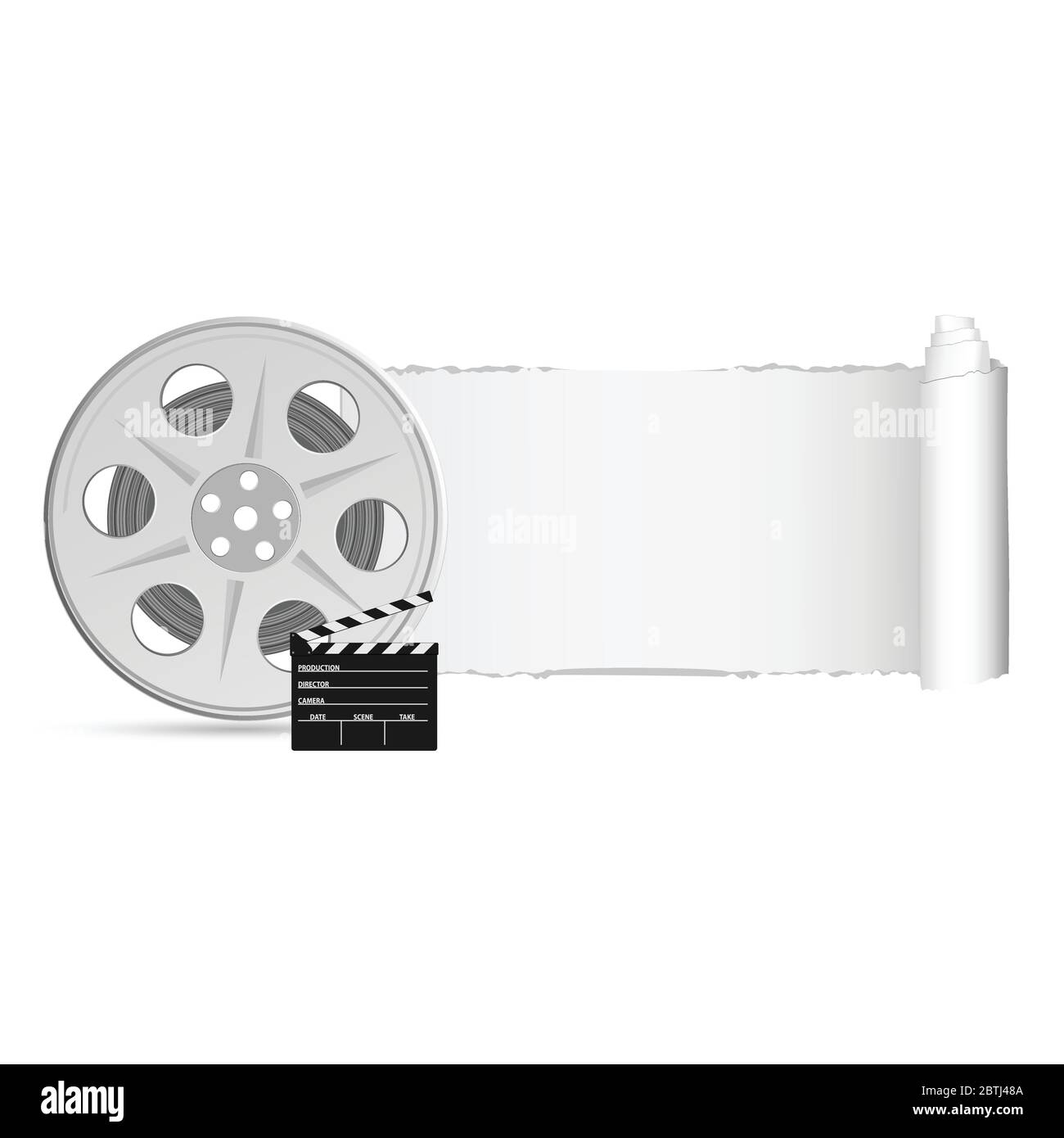 film tape with tearing paper color vector illustration Stock Vector ...