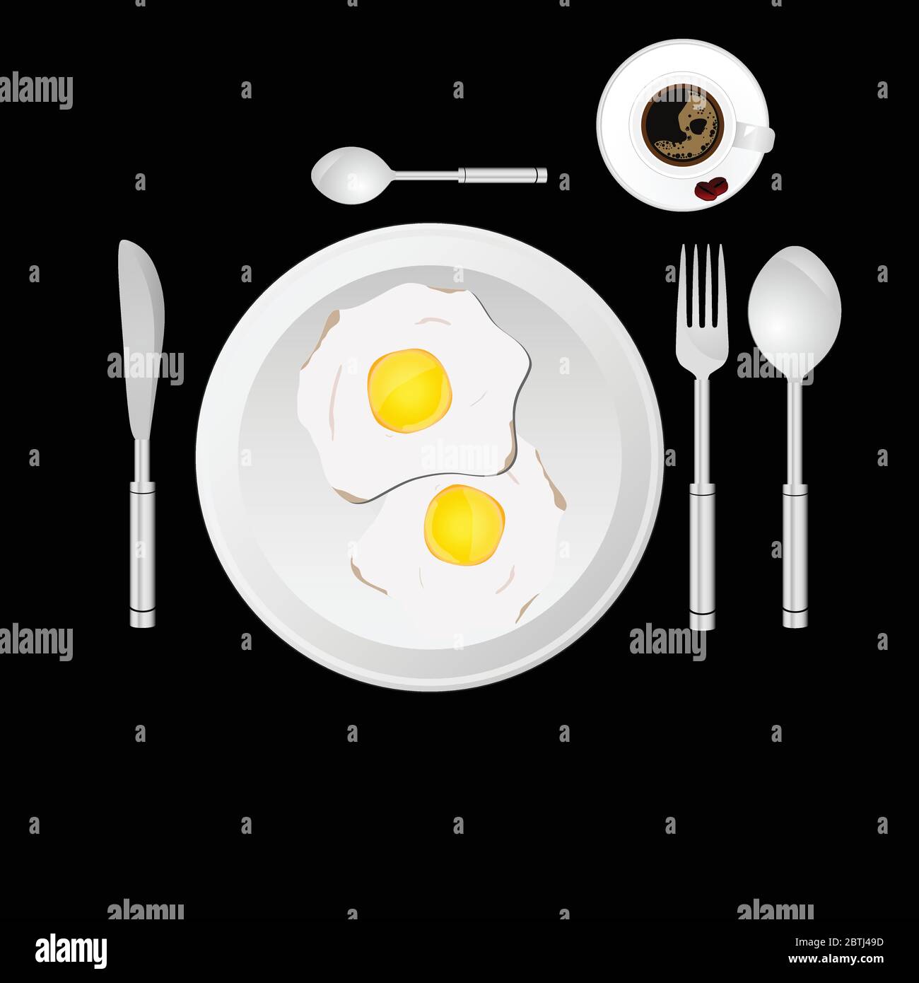 Hot egg coffee cafe Stock Vector Images - Alamy