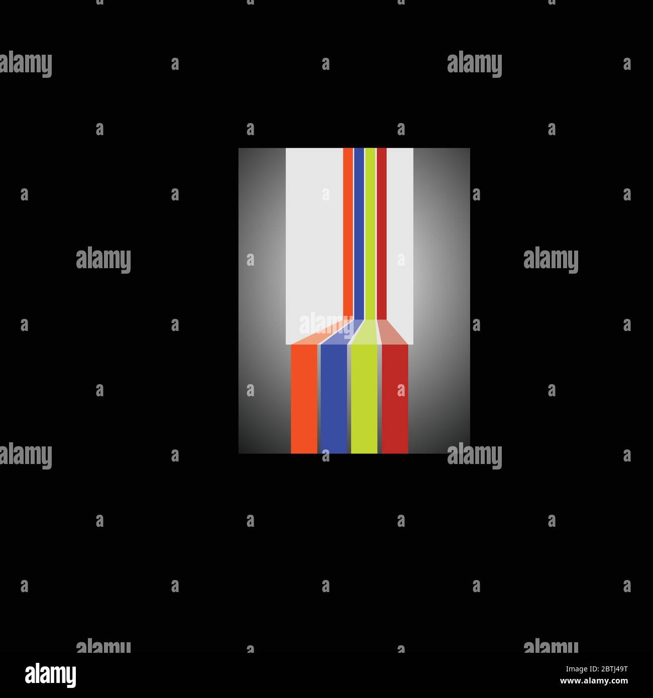 four line color with black background art vector Stock Vector Image ...