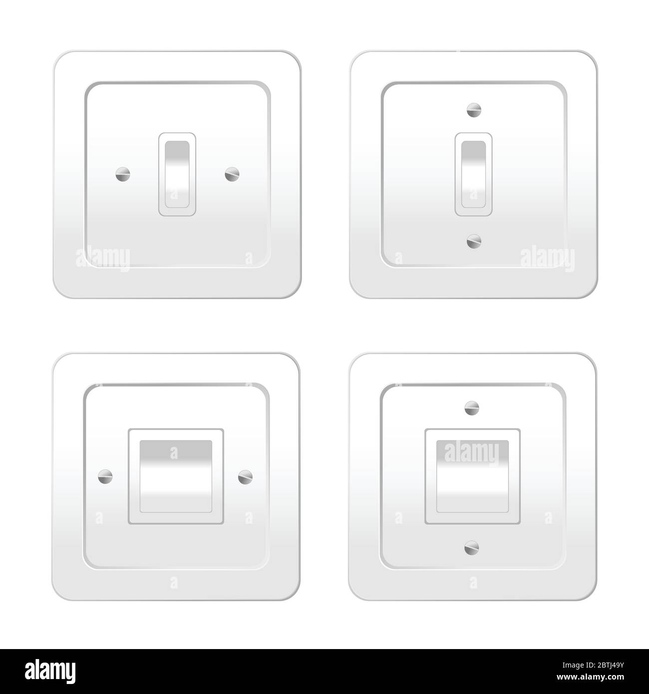 four switches for light vector illustration on white Stock Vector Image ...
