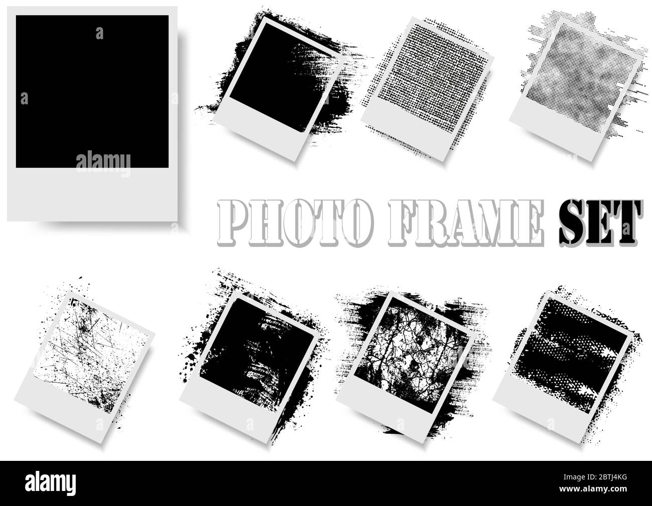 Photo Frame with Texture Effects Stock Vector Image & Art - Alamy