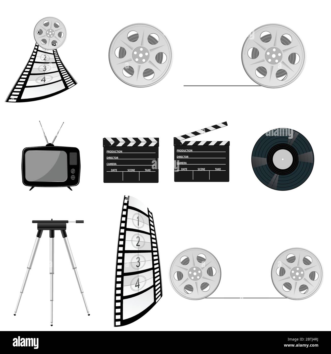 film tape old vector illustration part four Stock Vector Image & Art ...
