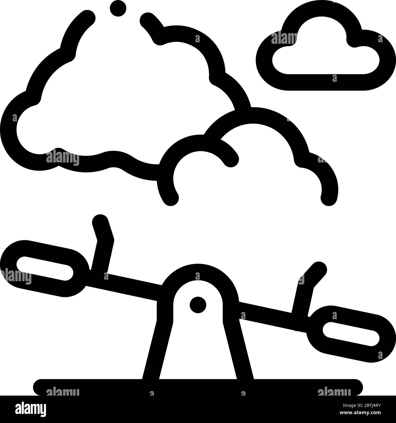 ground slide swing icon vector outline illustration Stock Vector Image ...