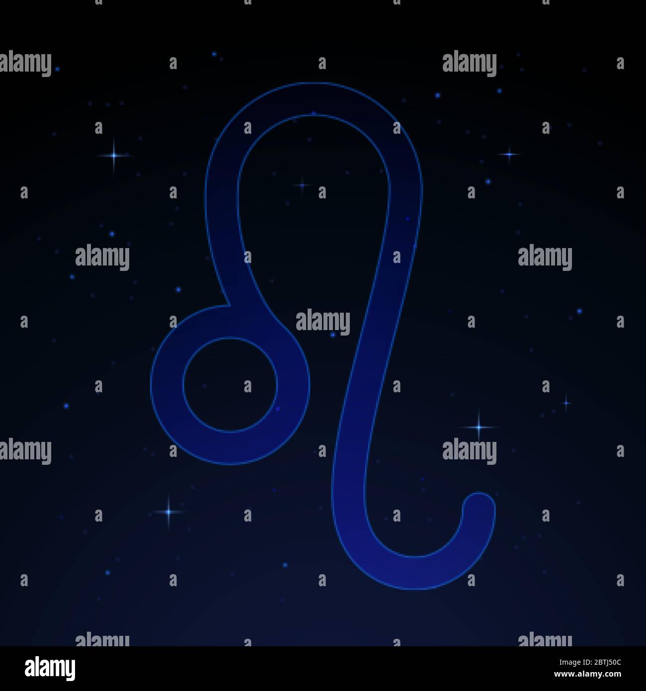 Leo, the lion zodiac sign on the starry night sky Stock Vector Image ...