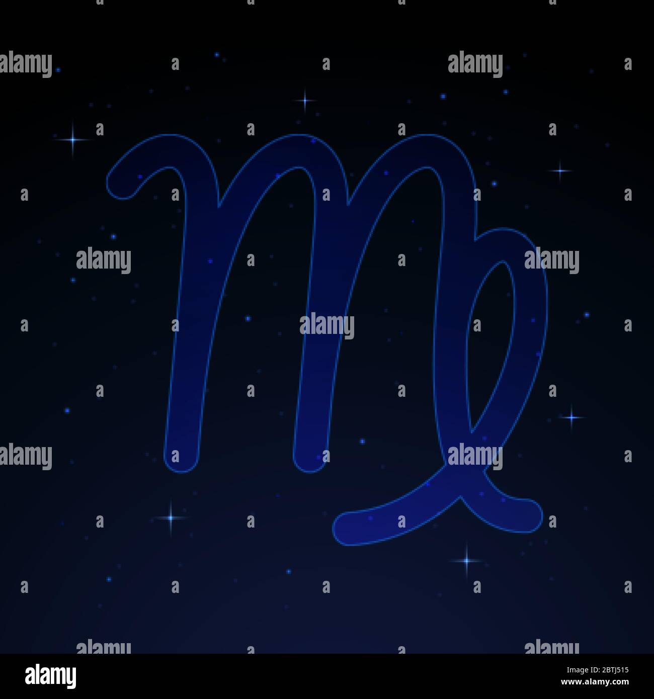 Virgo, the virgin zodiac sign on the starry night sky Stock Vector ...