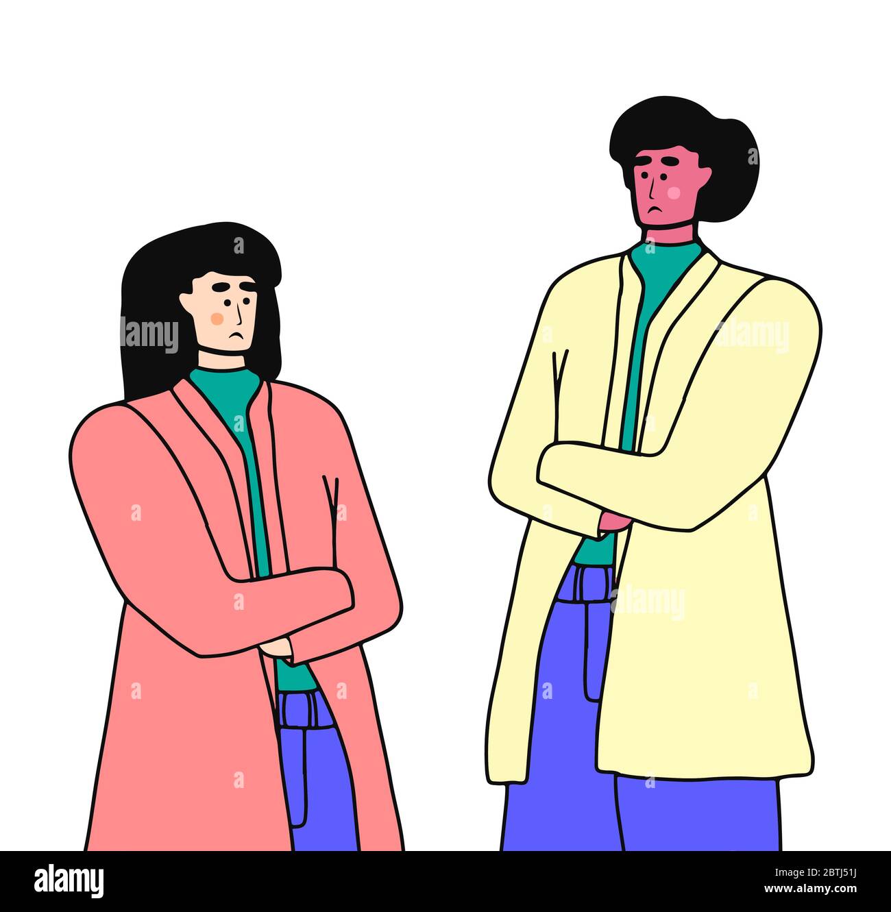 Brother sister argue Stock Vector Images - Alamy