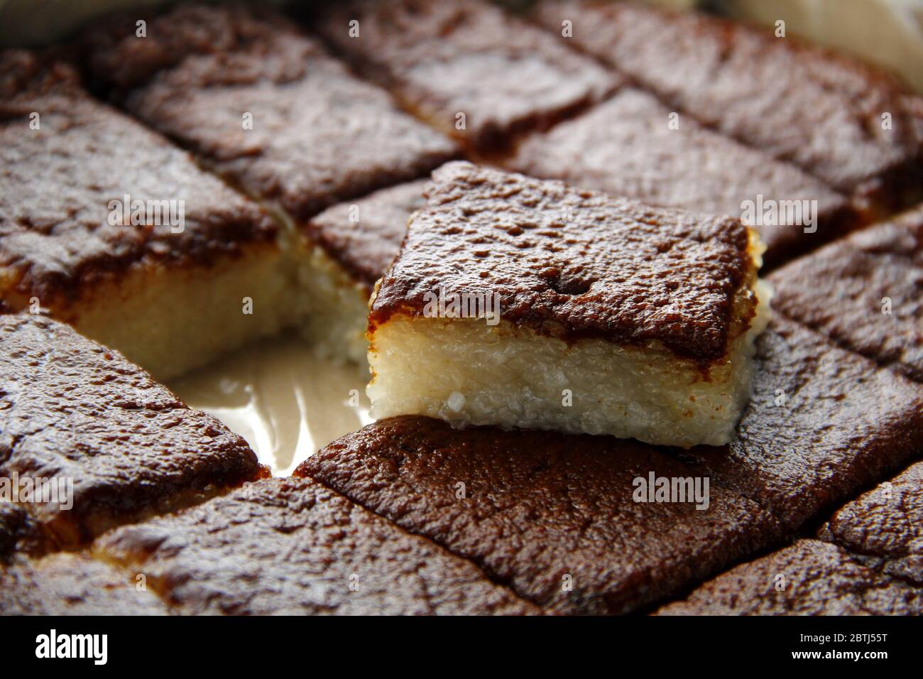 Photo of Filipino snack food called Bibingka Malagkit or rice cake made ...