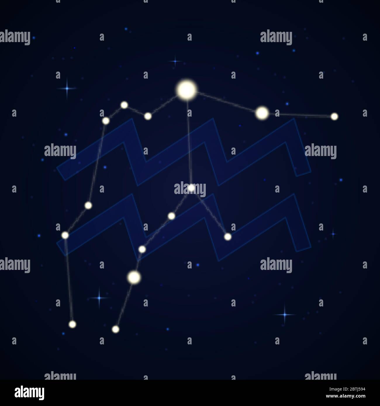 Astrology sign zodiac aquarius water bearer hi-res stock photography ...