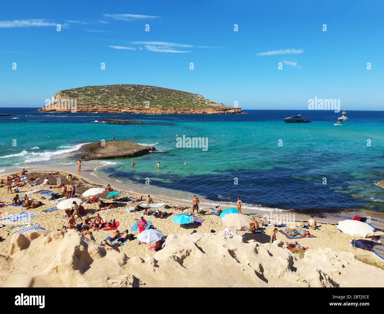 beautiful summer tourist destination of the balearic islands on the ...