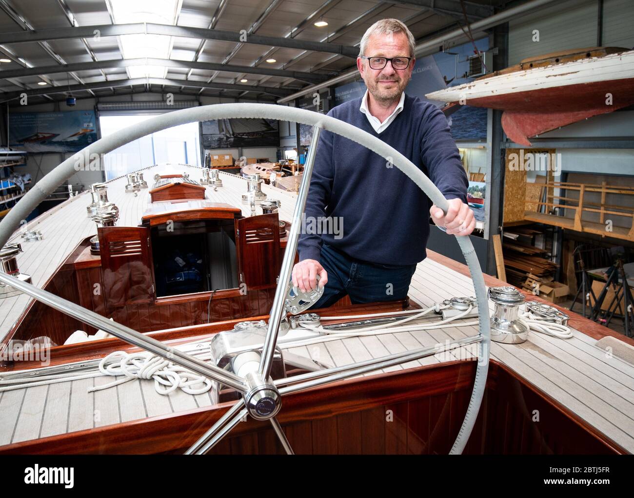 Flensburg, Germany. 19th May, 2020. Oliver Berking, shipyard founder ...
