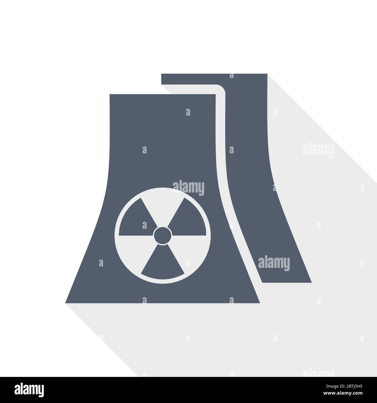 Nuclear power plant flat design vector icon Stock Vector Image & Art ...