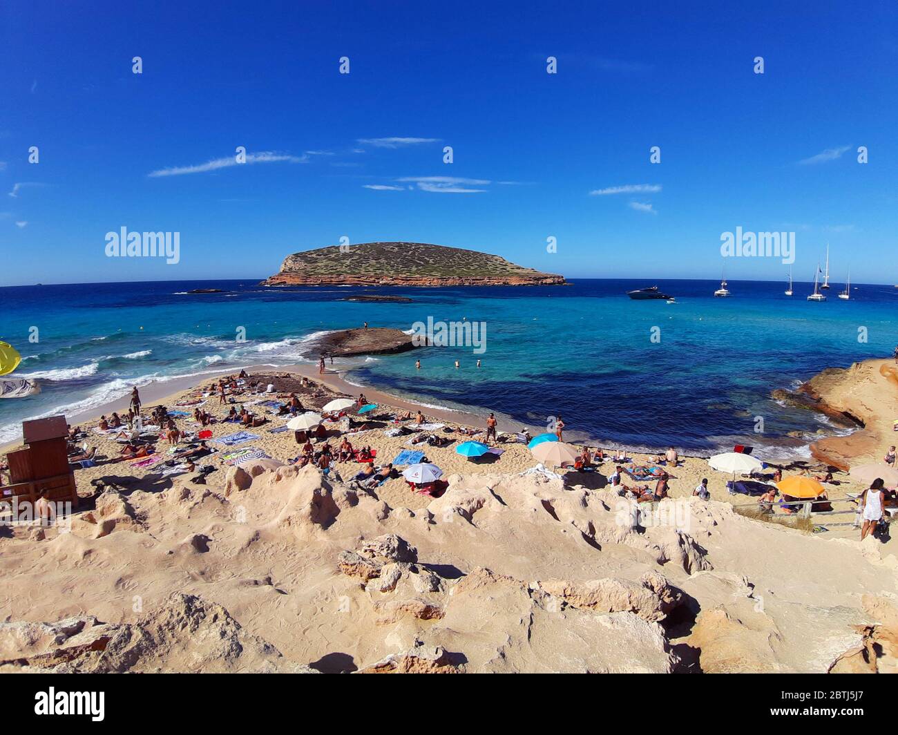 beautiful summer tourist destination of the balearic islands on the ...