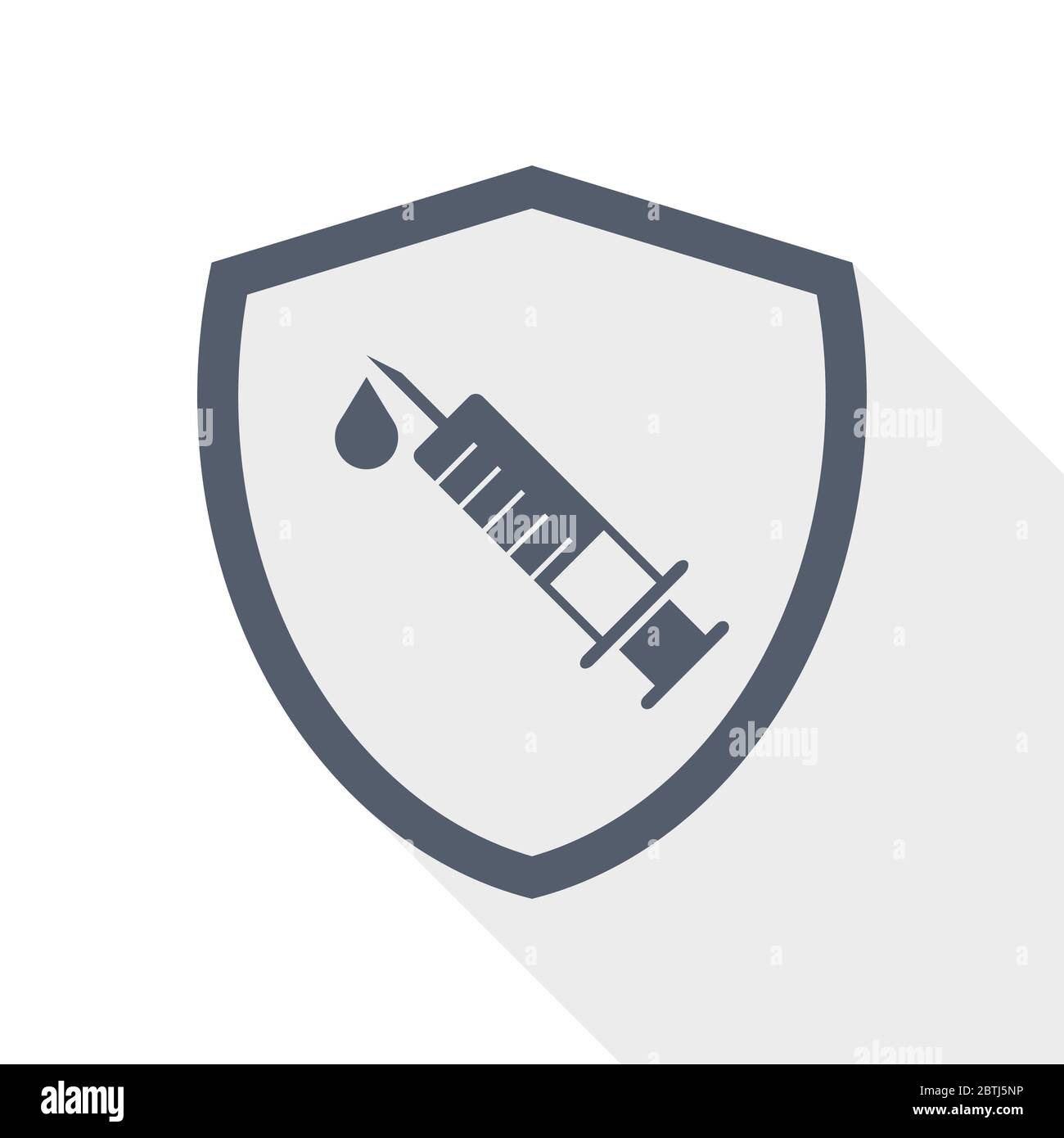 Vaccine shield concept flat design vector icon Stock Vector Image & Art ...