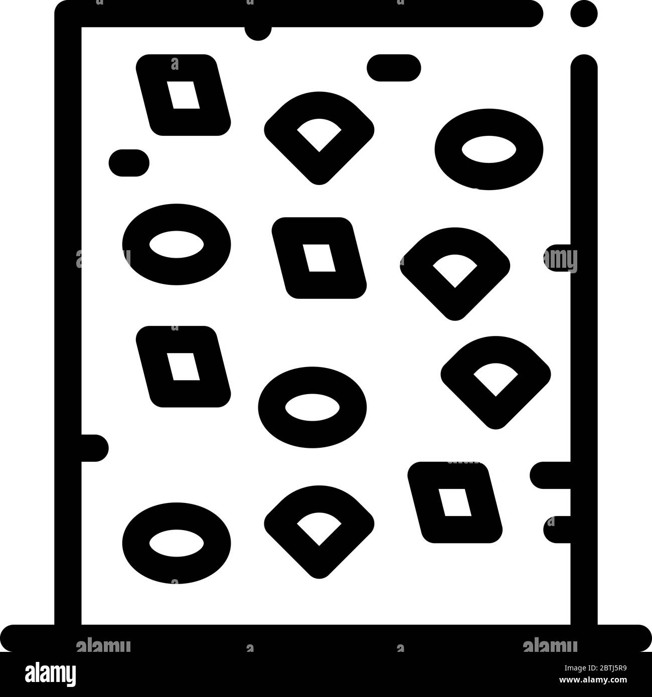 safe climbing wall icon vector outline illustration Stock Vector Image ...