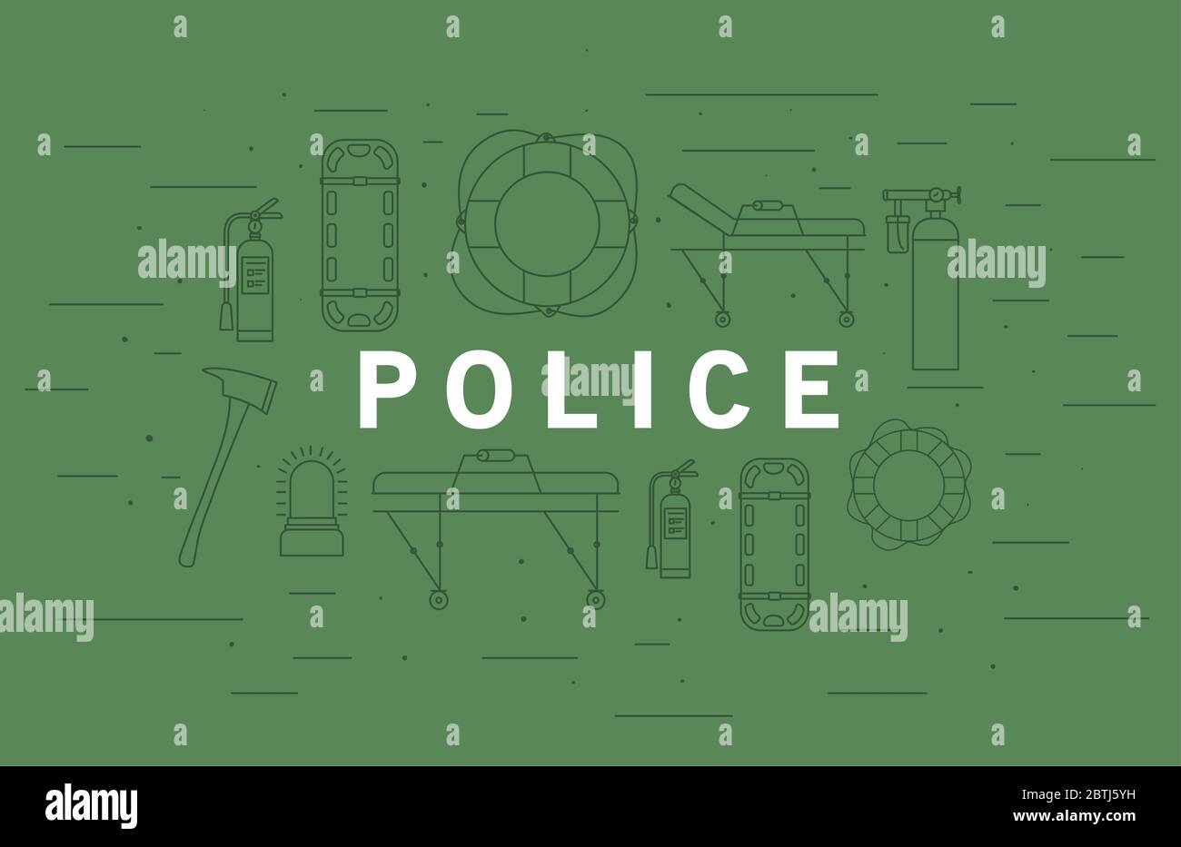 Police word in front of icon set vector design Stock Vector Image & Art ...