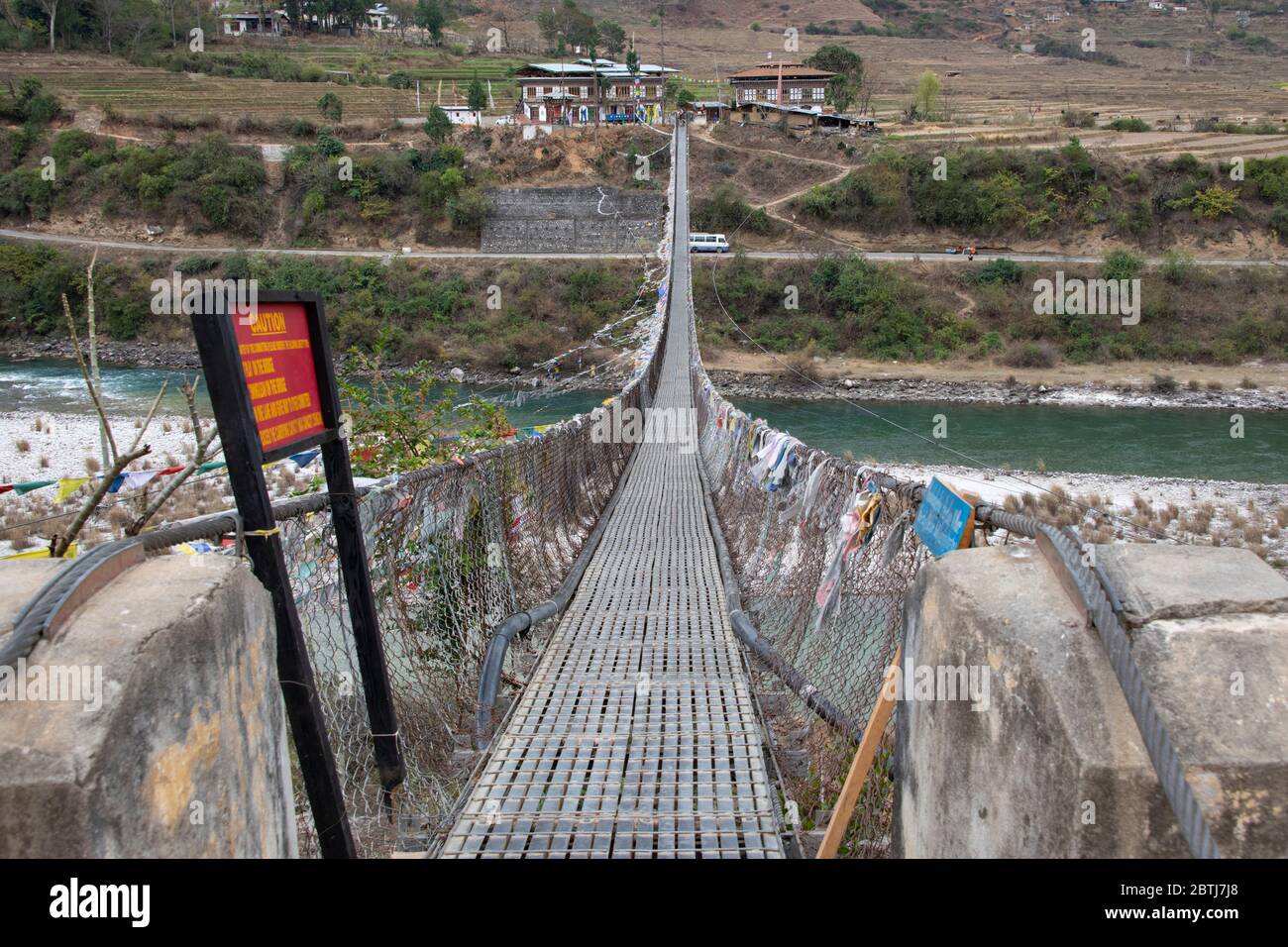 Longest suspension bridge in bhutan hi-res stock photography and images ...