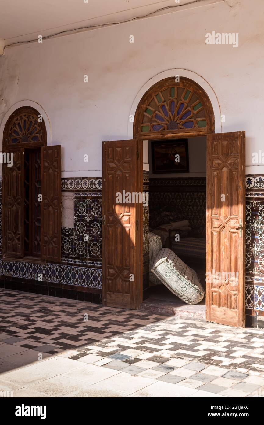Well-preserved part of an abandoned complex. Yard with paving ...