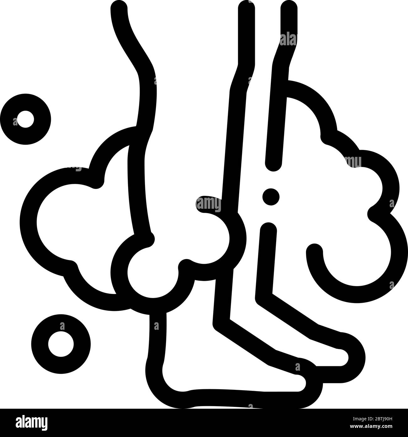 wash feet with soapy foam icon vector outline illustration Stock Vector ...