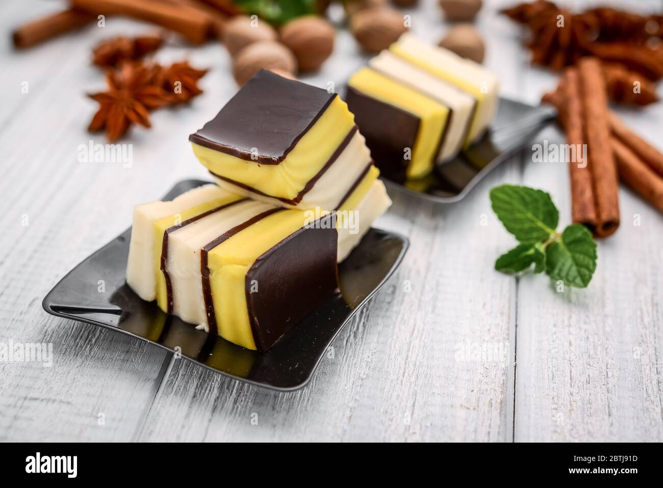 Fruit Puff Pudding with Chocolate and Orange. Layer pudding with fruit ...