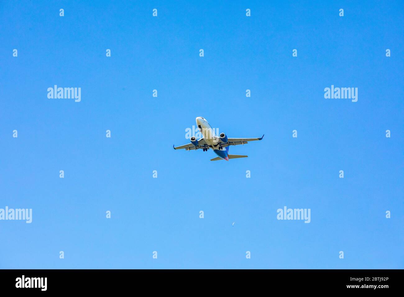 airplane in sky travel concept Stock Photo - Alamy