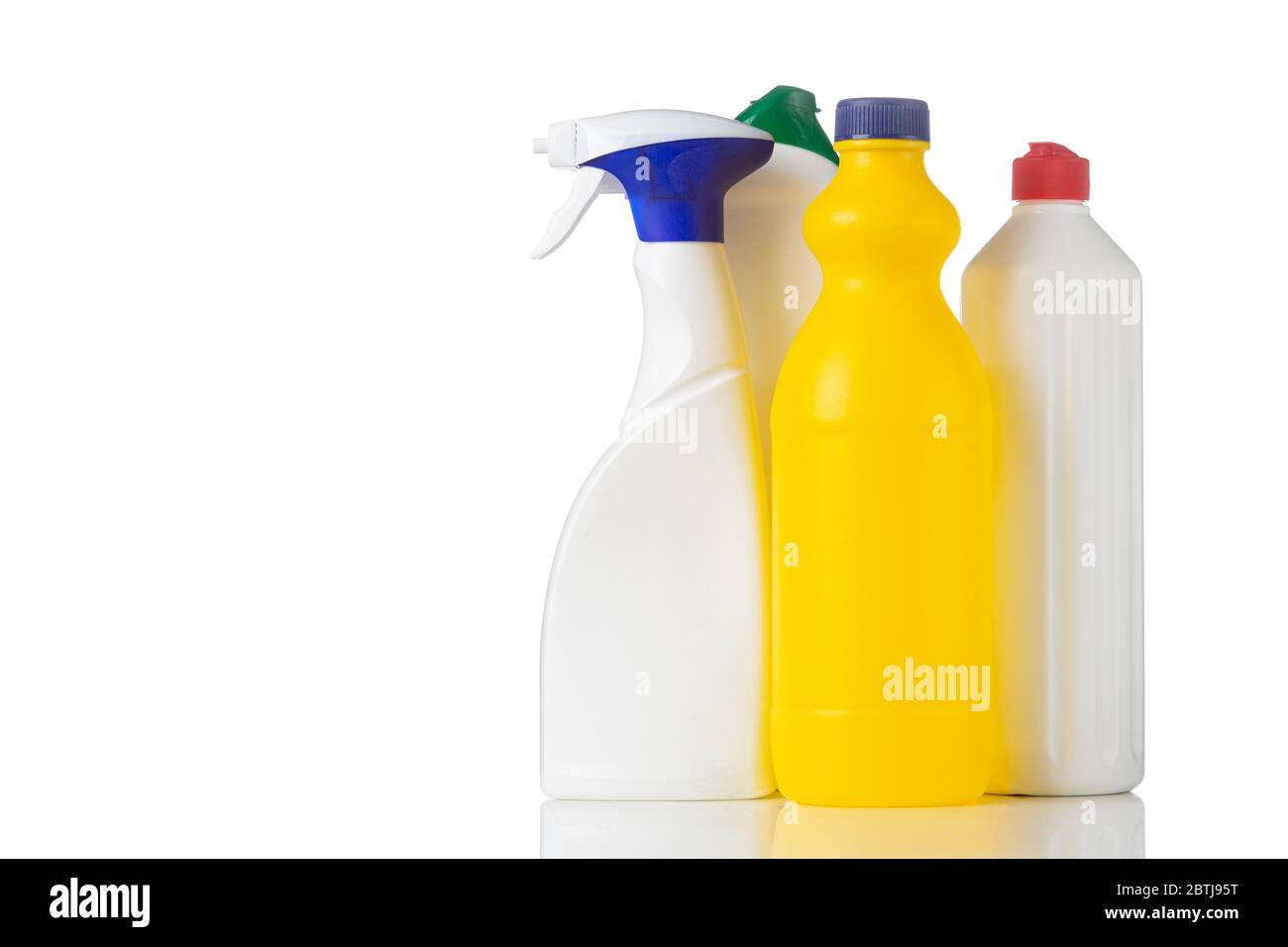 Cleaning jars isolated on white background Stock Photo - Alamy