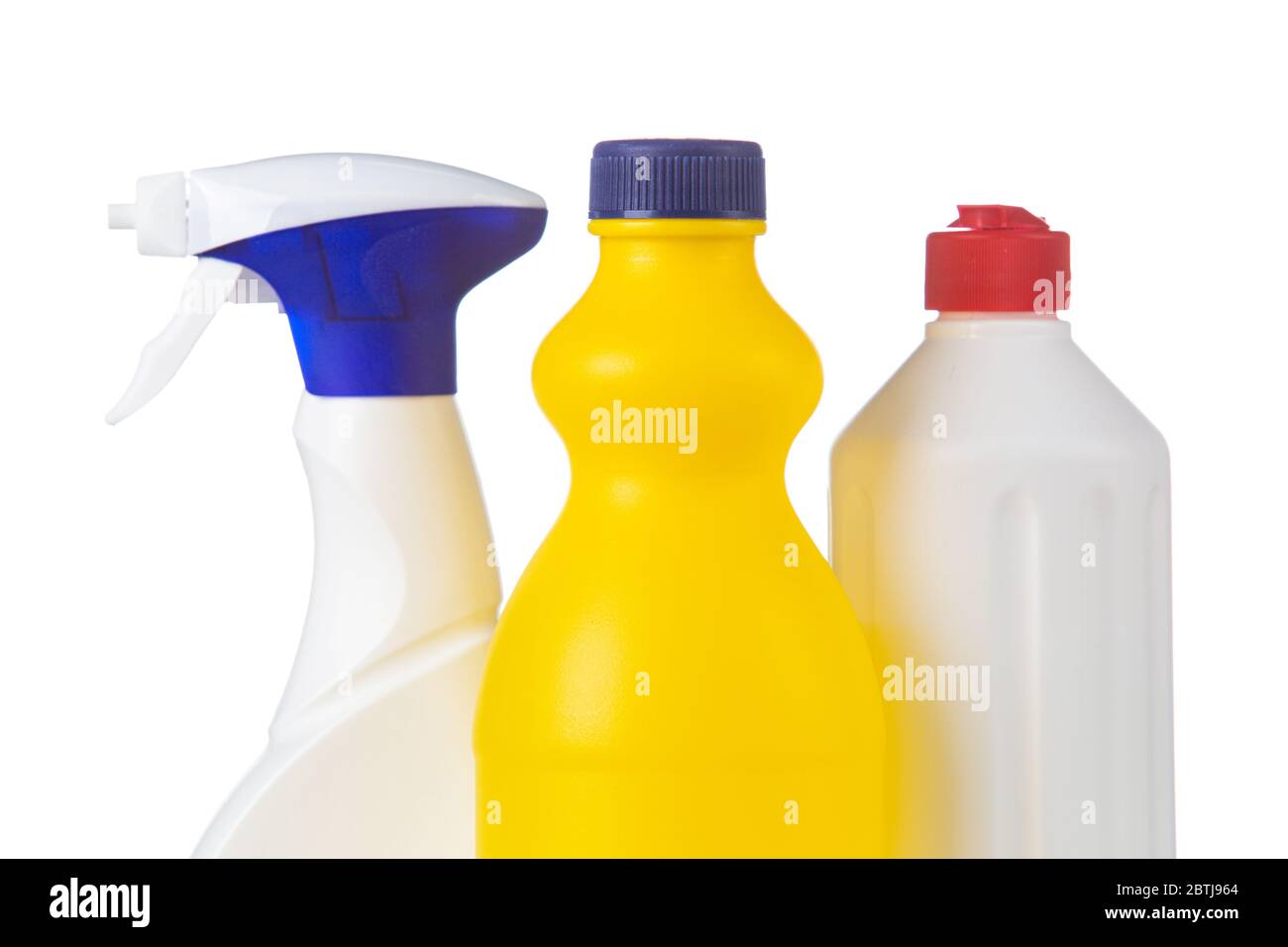 Cleaning jars isolated on white background Stock Photo - Alamy