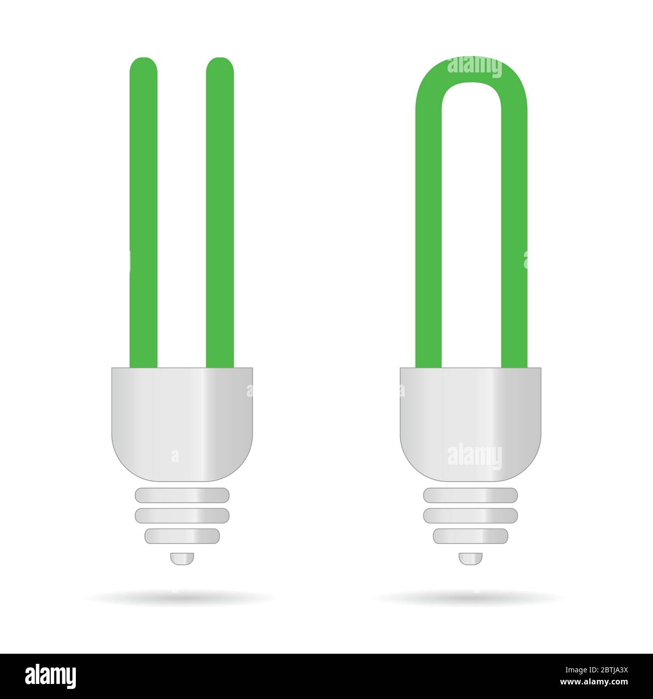 green bulb vector illustration on white background Stock Vector Image ...