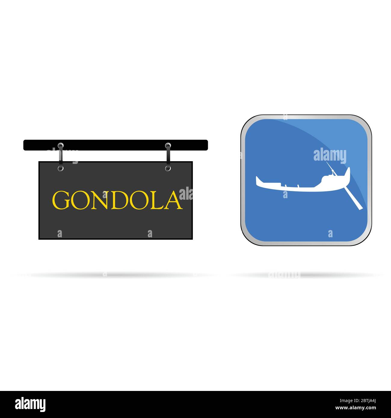 gondola sign vector art illustration on white Stock Vector Image & Art ...