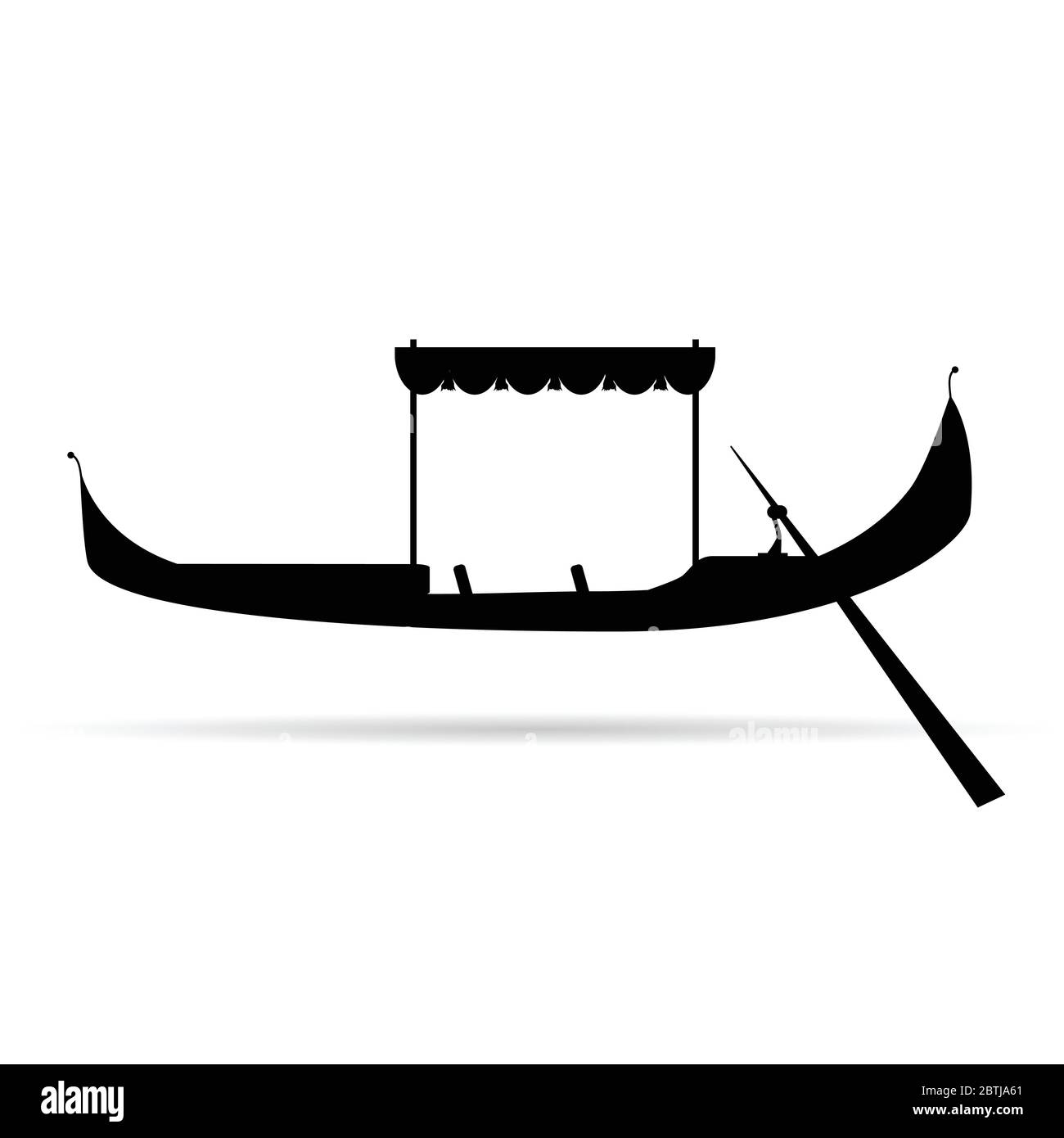 gondola silhouette vector illustration on white background Stock Vector ...