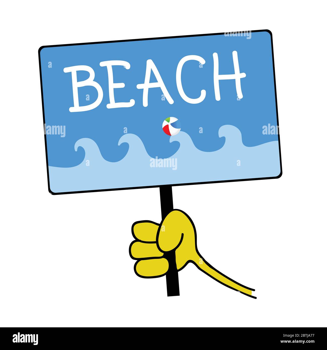 Message board beach Stock Vector Images - Alamy