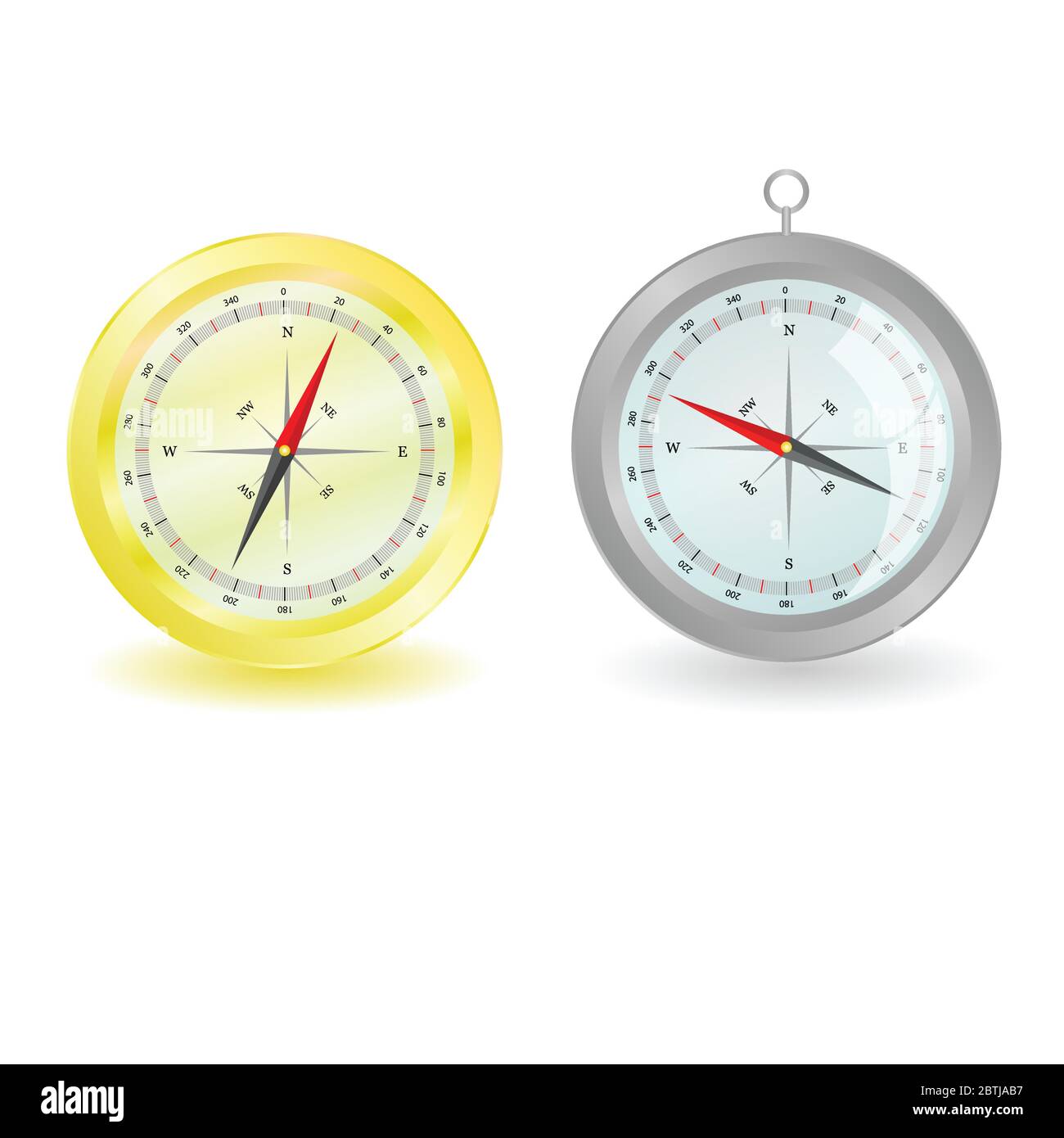 Compass map old gold Stock Vector Images - Alamy