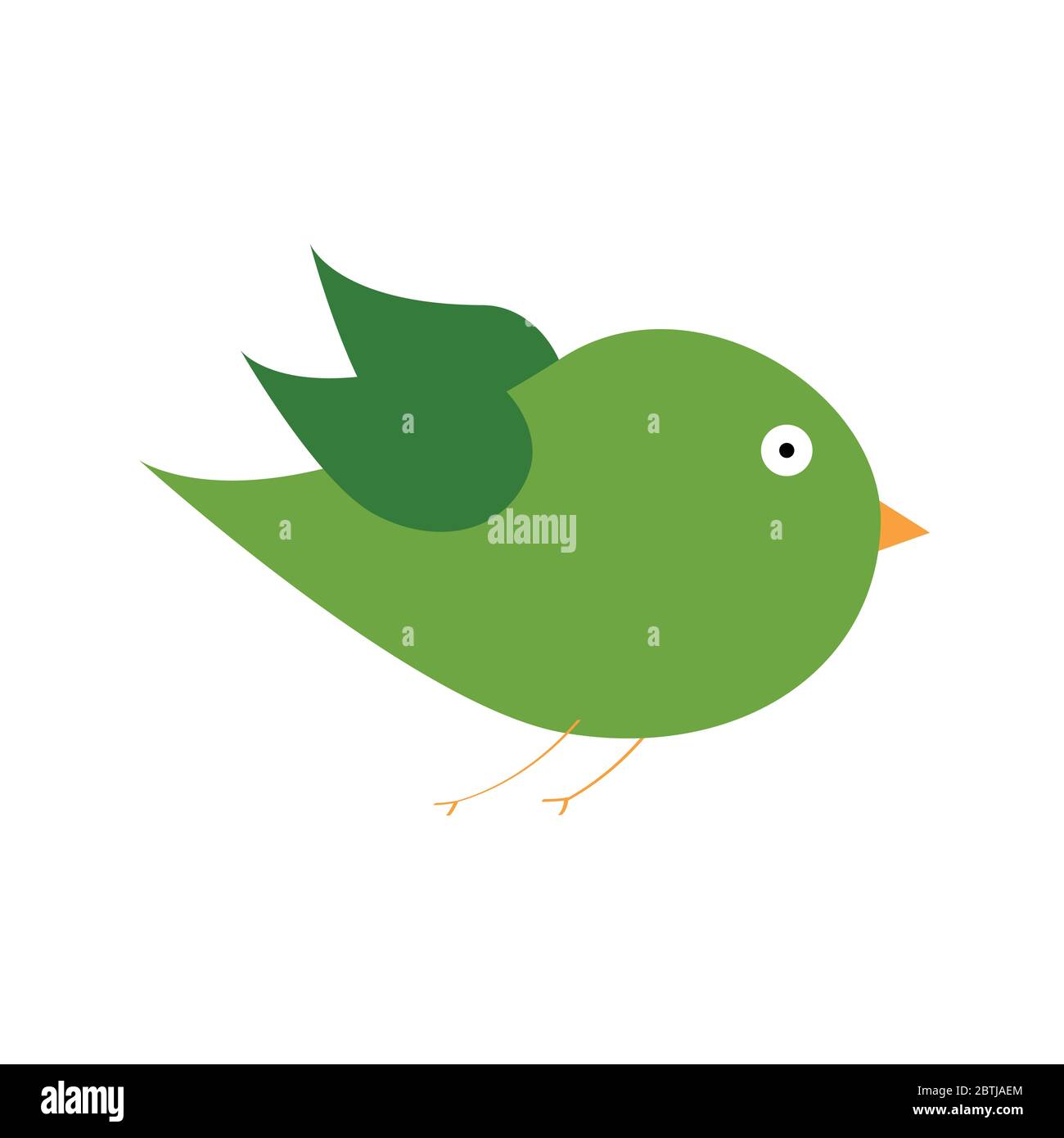 green bird color art vector illustration Stock Vector Image & Art - Alamy