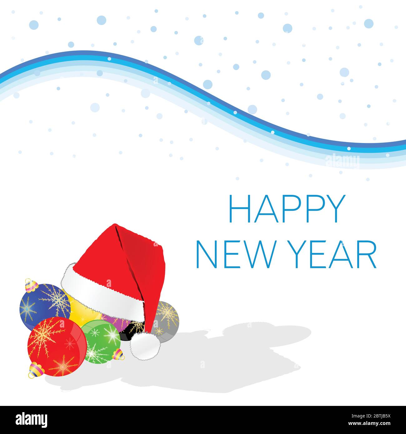 happy new year color vector illustration Stock Vector Image & Art - Alamy