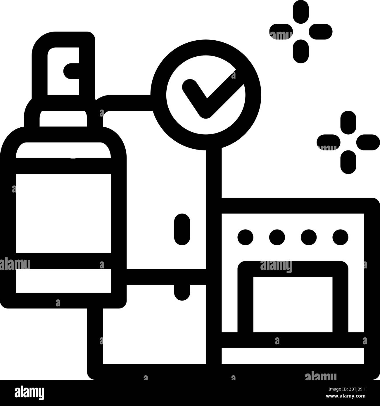 kitchen cleaning icon vector outline illustration Stock Vector Image ...
